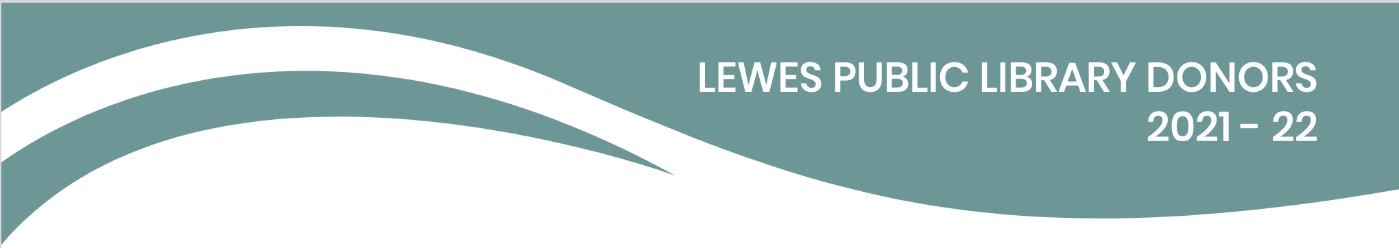 Library Donors 2021 – 22 | Lewes